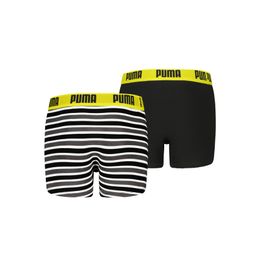 Puma Jungen Boxershorts "Puma BOYS EVERYDAY STRIPED BOXERS", Gr. 134schwarz combo, Single Jersey, Obermaterial: 95% Baumwolle, 5% Elasthan,