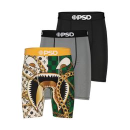PSD Herren Boxershorts "3 PACK - WF CHRY BENJIS Herren", Gr. S, bunt, 90% Polyester, 10% Elasthan, Unterhosen