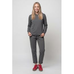 alife and kickin ALIFE & KICKIN Damen Loungeanzug "Damen Loungewear Set, Jogginganzug", Gr. L, grau, 95% Baumwolle, 5% Elasthan, Homewear-Sets