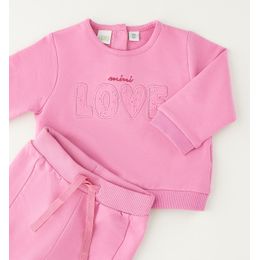 IDO M&auml;dchen Sportanzug "BABY GIRL TWO PIECES SET", pink, Gr. 62, 95% Baumwolle, 5% Elasthan, Sportanz&uuml;ge