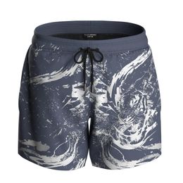 Plein Sport Wassertiger-Logo-Schwimmshorts in Grau
