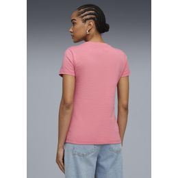 Puma Damen T-Shirt "ESS NO 1 LOGO TEE S"wild pink, Gr. S, bedruckt, Jersey, Obermaterial: 100% Baumwolle, Shirts, Relaxed Fit, Kurzarm, sportlich