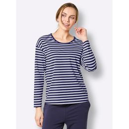 WITT WEIDEN Shirt in marine-wei&szlig;-geringelt | Gr.: 36-38
