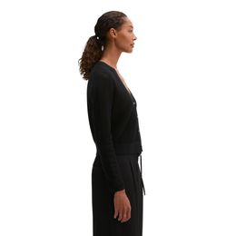 Marc O'Polo MARC O'POLO Damen Cardigan "aus Baumwolle-Leinen-Slub-Garn"schwarz, Gr. XL, unifarben, Obermaterial: 90% Baumwolle, 10% Leinen, Strickjacken