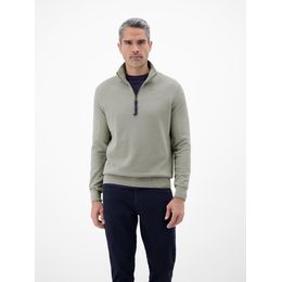 Lerros Herren Sweatshirt "Troyer in Strukturqualit&auml;t", gr&uuml;n, Gr. M, 100% Baumwolle, Sweatshirts, Herrensweatshirt aus 100% Baumwolle & Troyer-Kragen
