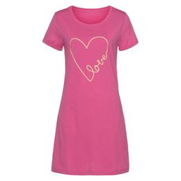 Damen Bigshirt, Rosa, Gr. 44/46, Vivance Dreams by Lascana, T-Shirts, Material: Baumwolle, vielseitig kombinierbar