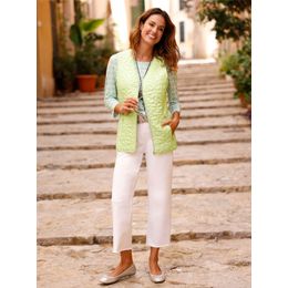Inspirationen Damen Steppweste, gr&uuml;n, Gr. 38, unifarben, 100% Polyester, Wattierung:100% Polyester, Westen