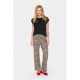 Saint Tropez Casual Hose GennieSZ Gerade Passform in Black Reg Leo | Gr.: M