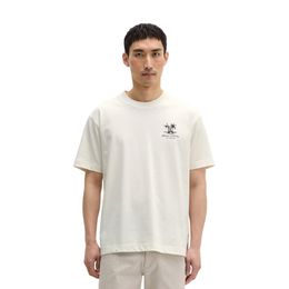 Marc O'Polo MARC O'POLO Herren T-Shirt "mit sommerlichem R&uuml;ckenprint", beige, Basic, Gr. S, unifarben, Obermaterial: 100% Baumwolle, Shirts