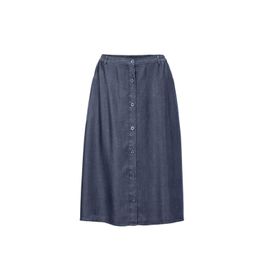 GOLDNER Damen Schlupfrock "Eleganter Midirock in A-Linie", blau, Gr. 38, Obermaterial: 100% Lyocell CLY., R&ouml;cke, Feuchtigkeit absorbierente Qualit&auml;t