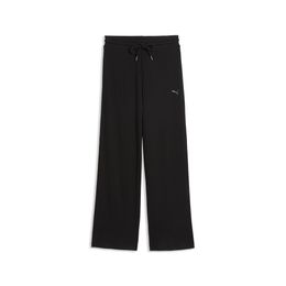 Puma Damen Sporthose "HER High-Waist Wide Leg Hose Damen", schwarz, Gr. S, unifarben, Obermaterial: 4% Elasthan, 38% Polyester, 58% Baumwolle.