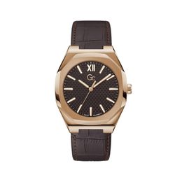 Gc Analog Watch 'Coussin Sleek' male size One size Brown / Rose gold