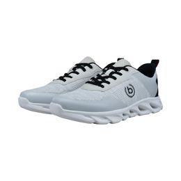 Bugatti Herren Sneaker, Gr. 41, schwarz-wei&szlig;, Lederimitat, Textil, Schuhe, Freizeitschuh, Halbschuh, Slipper mit seitlichem Logo-Icon