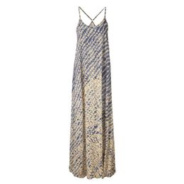 Aniston CASUAL Sommerkleid in blau-vanille | Gr.: 38