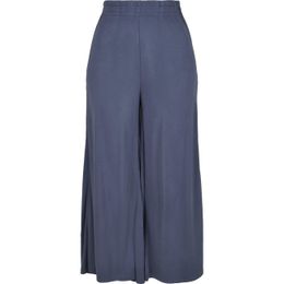 Urban Classics Damen Bequeme Jeans "Urban Classics Damen Ladies Modal Culotte", blau, Gr. XL, unifarben, 77% Modal, 23% Polyester, Jeans