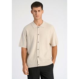 LINDBERGH Herren Cardigan "Cardigan Oversize Fit", wei&szlig;, Gr. XL, unifarben, Obermaterial: 80% Viskose, 20% Nylon, Strickjacken