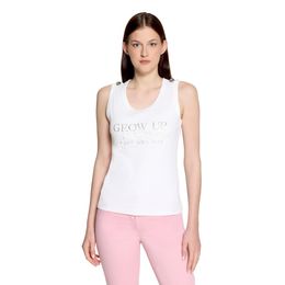 Betty Barclay Damen T-Shirt "Damen mit Rippenstruktur", wei&szlig;, Gr. 46, Rippware, Obermaterial: 95% Baumwolle, 5% Elasthan, Shirts