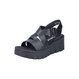 Rieker Keilsandaletten in Schwarz | Gr.: 39