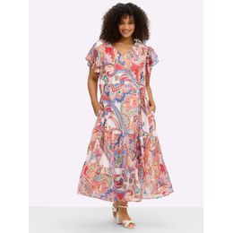 Damen Sommerkleid "Kleid", bunt, Gr. 46, sheego by Joe Browns, Paisley, gemustert, Georgette, 100% Polyester, Kleider