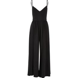 Urban Classics Damen Jumpsuit "Urban Classics Damen Ladies Modal Spaghetti Jumpsuit", schwarz, Gr. XXXL, unifarben, 77% Modal, 23% Polyester, Overalls