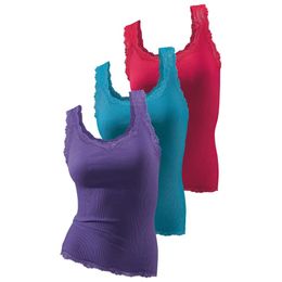 H.I.S. H.I.S Tanktop in lila, pink, petrol | Gr.: 40-42