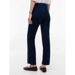 Tommy Hilfiger Damen Anzughose "GABARDINE ZIP SLIM PANT"dunkelblau, Gr. 34, unifarben, Web, Obermaterial: 95% Baumwolle, 5% Elasthan, Hosen,