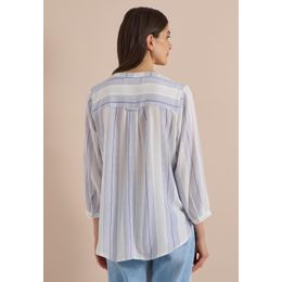 Cecil Damen Klassische Blusedeep river blau, Gr. S, gestreift, Stoff, 100% Viskose, Blusen, mit 3/4 &Auml;rmeln