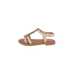 Les Trop&eacute;ziennes par M Belarbi Belectra Kindersandalen aus Leder, flach Beige | Gr.: 35