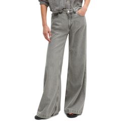 Marc O'Polo MARC O'POLO Damen Schlagjeans "aus weichem Lyocell-Baumwolle-Mix", grau, Gr. 32, unifarben, Obermaterial: 76% Lyocell, 24% Baumwolle, Jeans
