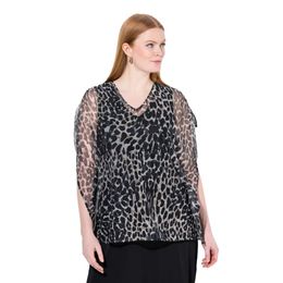 Ulla Popken Blusentop in schwarz | Gr.: 58-60