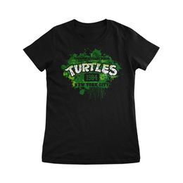 Teenage Mutant Ninja Turtles Shirt "Turtles Graffiti Splash Girly Tee" in Schwarz | Gr.: XXL