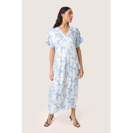 Soaked in Luxury Kleid SLBecca Gerade Passform in Vista Blue Floral Print | Gr.: XL