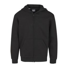 Urban Classics Jungen Kapuzenpullover "Urban Classics Kids Basic Essential Zip Hoody", schwarz, Gr. 146, unifarben, 65% Baumwolle, 35% Polyester,