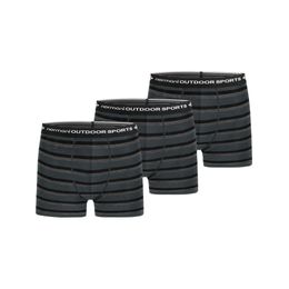 Normani Outdoor Sports 3er Pack Herren Merino Boxershorts Unterhose in Anthrazit/Schwarz/Grau | Gr.: M
