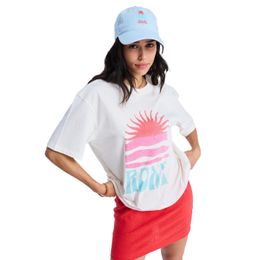 Roxy Damen T-Shirt "Hangloose Poster", wei&szlig;, Gr. XS, Obermaterial: 100% Baumwolle., Shirts