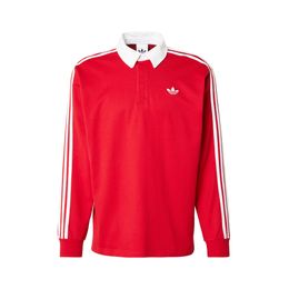 adidas originals Poloshirt '3-Stripes Rugby Longsleeve' Herren Gr&ouml;&szlig;e S rot / wei&szlig;