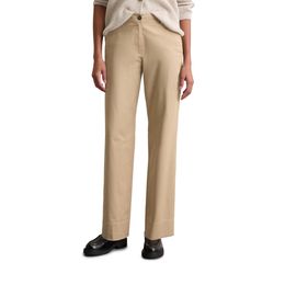 Marc O'Polo MARC O'POLO Damen Chinohose "Lande", beige, Gr. 38, Twill, Obermaterial: 97% Baumwolle, 3% Elasthan, Hosen, weit, aus stretchigem Organic Cotton-Twill