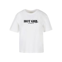 MISS TEE Damen T-Shirt "Miss Tee Hot Girl Diagnosis Tee", wei&szlig;, Gr. L, bedruckt, 100% Baumwolle, Shirts