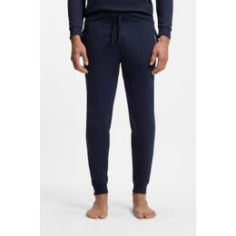 BOSS Herren Jogginghose "Authentic", Gr. XL, blau, Sweatware, Obermaterial: 100% Baumwolle, unifarben, Hosen, aus Baumwoll-Terry mit Streifen und Logo