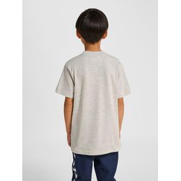 Hummel T-Shirt Hmljr Reg Kinder in LIGHT GREY MELANGE/DRESS BLUES | Gr.: 146/152