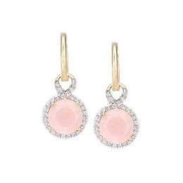 Diamant Leternel Ohrringe 'Creolen aus 375 Gelbgold mit Diamant mit Opal' Damen Gr&ouml;&szlig;e One Size gold
