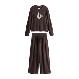 B By Ted Baker Pyjama Damen Gr&ouml;&szlig;e S kitt / schoko / goldgelb Sommerkleid
