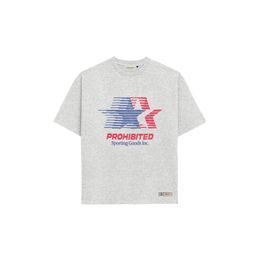 Prohibited T-Shirt 'Sporting Goods' Damen Gr&ouml;&szlig;e M blau / graumeliert / rot