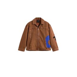 Desigual Jacke Herren Gr&ouml;&szlig;e XL kobaltblau / mokka / schwarz Sommerjacke