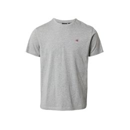 Napapijri Shirt 'SALIS' male size XXXL Navy / mottled grey / Carmine red / White