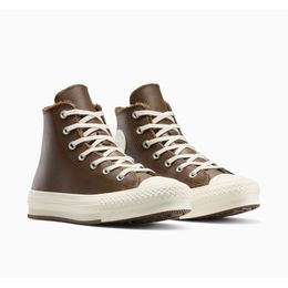 Converse M&auml;dchen Sneakerboots "CHUCK TAYLOR ALL STAR EVA LIFT", Gr. 39, braun, Textil, Schuhe, Winterschuhe, Schn&uuml;rboots, Sneaker, gef&uuml;ttert