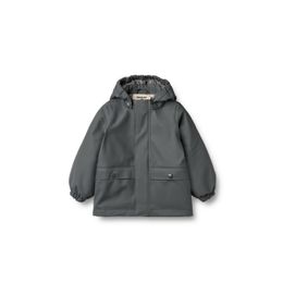 Wheat Jungen Allwetterjacke "Wheat Thermo Rain Coat Aju", grau, Gr. 110, unifarben, 100% Polyester, Jacken, winddicht