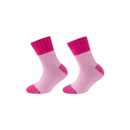 s.Oliver M&auml;dchen Socken "2er Pack", Gr. 31, lila, 90% Polyacryl, 7% Polyester, 2% Elasthan, 1% Polyamid, Colorblocking, Socken