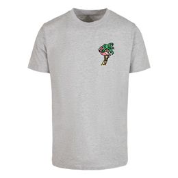 Mister Tee Shirt 'Flamingo' male size XXL mottled grey / Mixed colors
