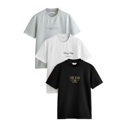 next T-Shirt Herren Gr&ouml;&szlig;e XL goldgelb / grau / schwarz / wei&szlig;